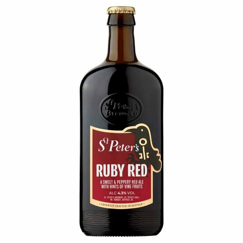 St. Peter's Ruby Red - ein süßes & pfeffriges Red Ale, € 3,95